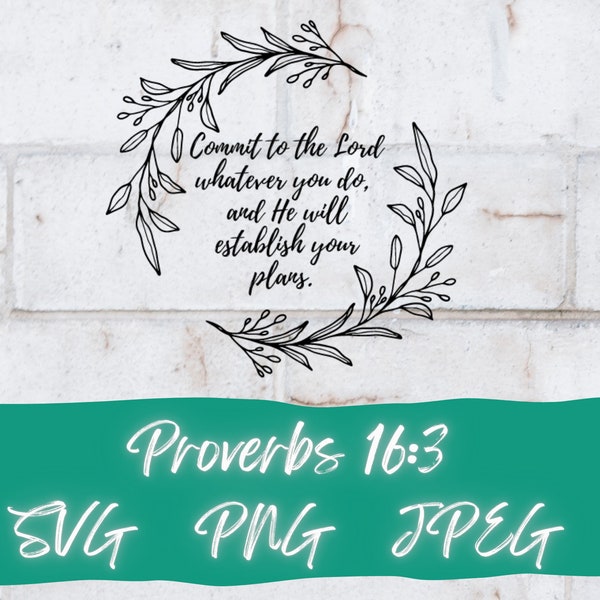 Proverbs 16 3 - Etsy