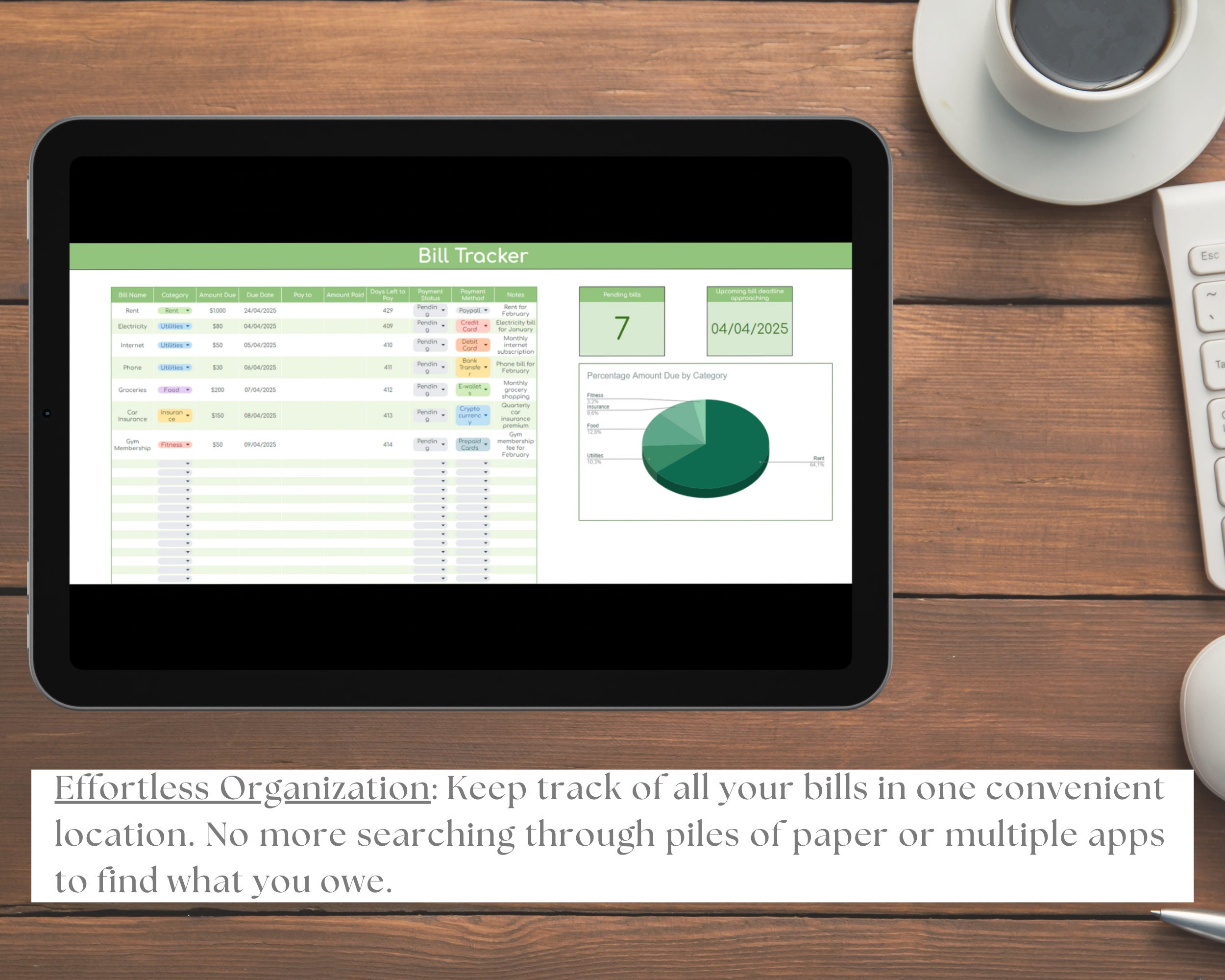 2025 Simple Bills Tracker Google Sheets Bill Organizer Sheet Bill ...