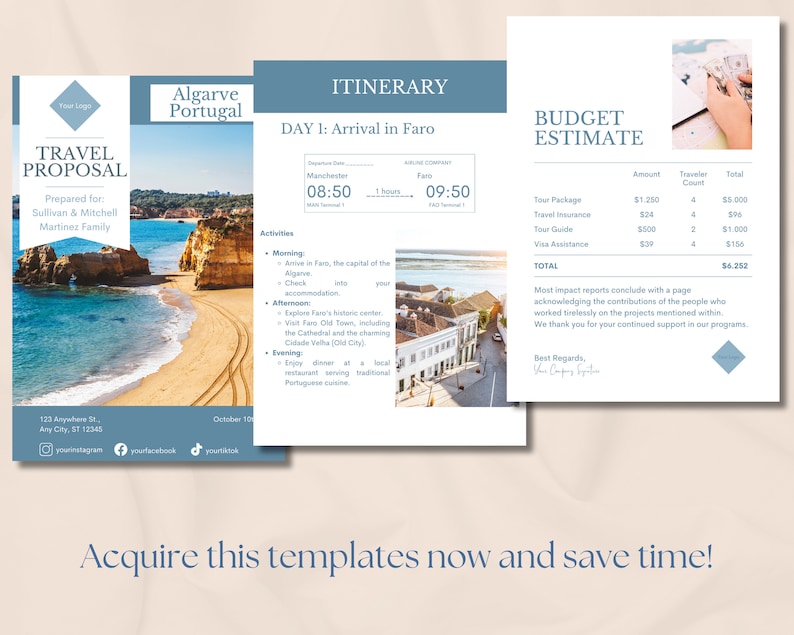 Travel Proposal Template Algarve Travel Agent Proposal Template ...