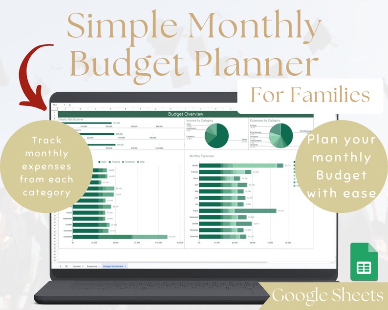 2025 Simple Family Budget Google Sheets Budget Planner Monthly Budget ...