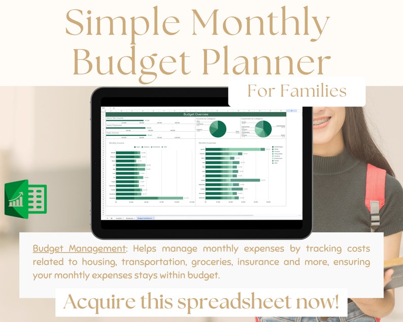 Simple Family Budget Google Sheets Budget Planner 2025 Monthly Budget ...