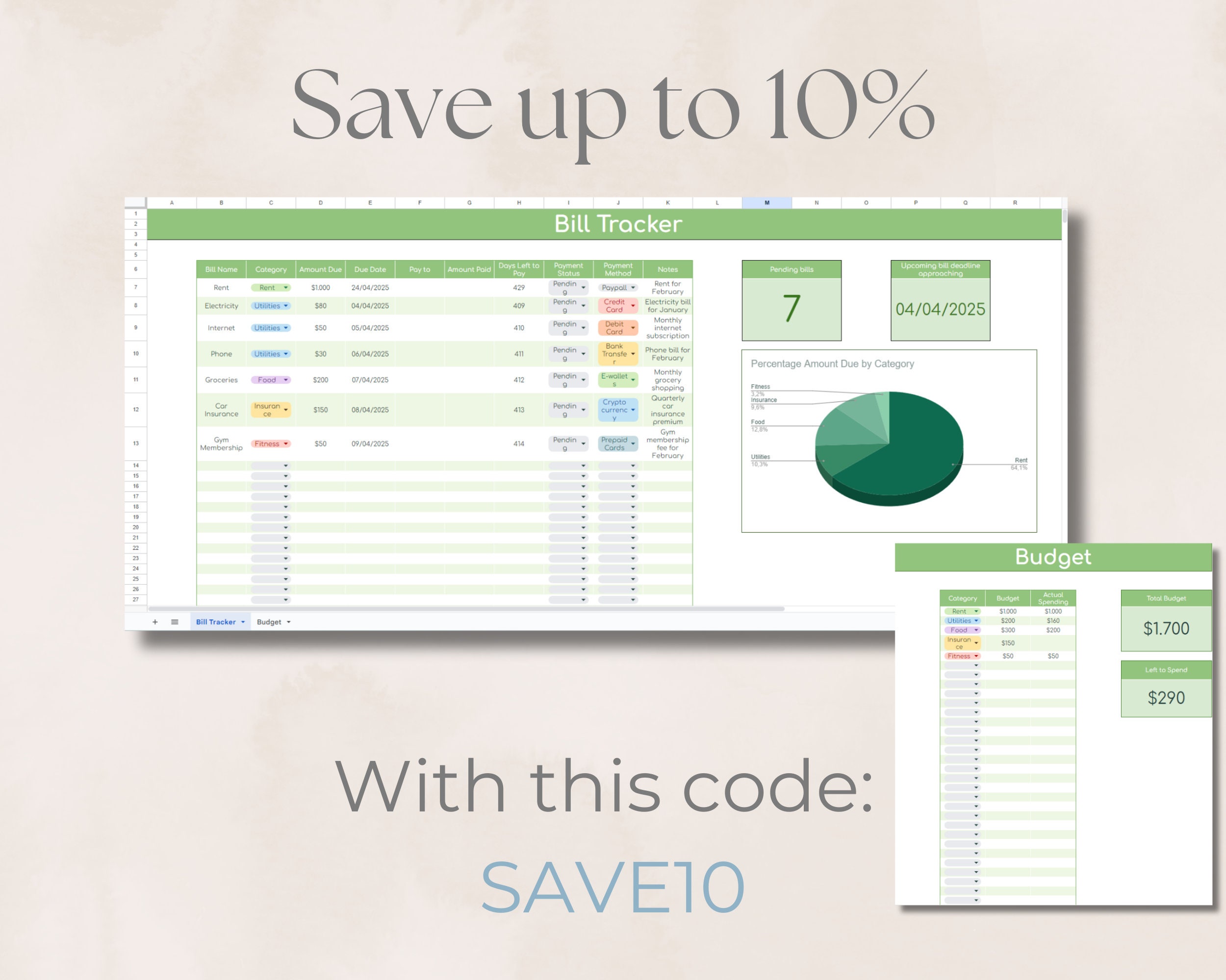2025 Simple Bills Tracker Google Sheets Bill Organizer Sheet Bill ...