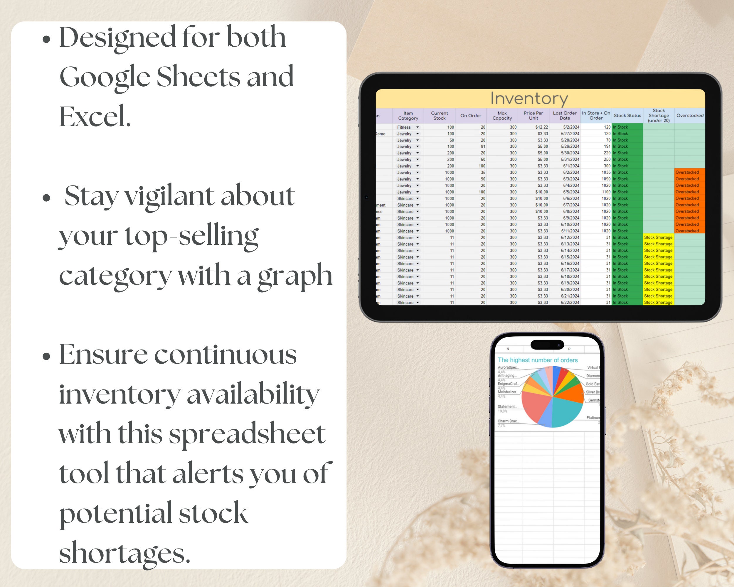 2025 Simple Inventory Planner Spreadsheet Inventory Sheet Business ...