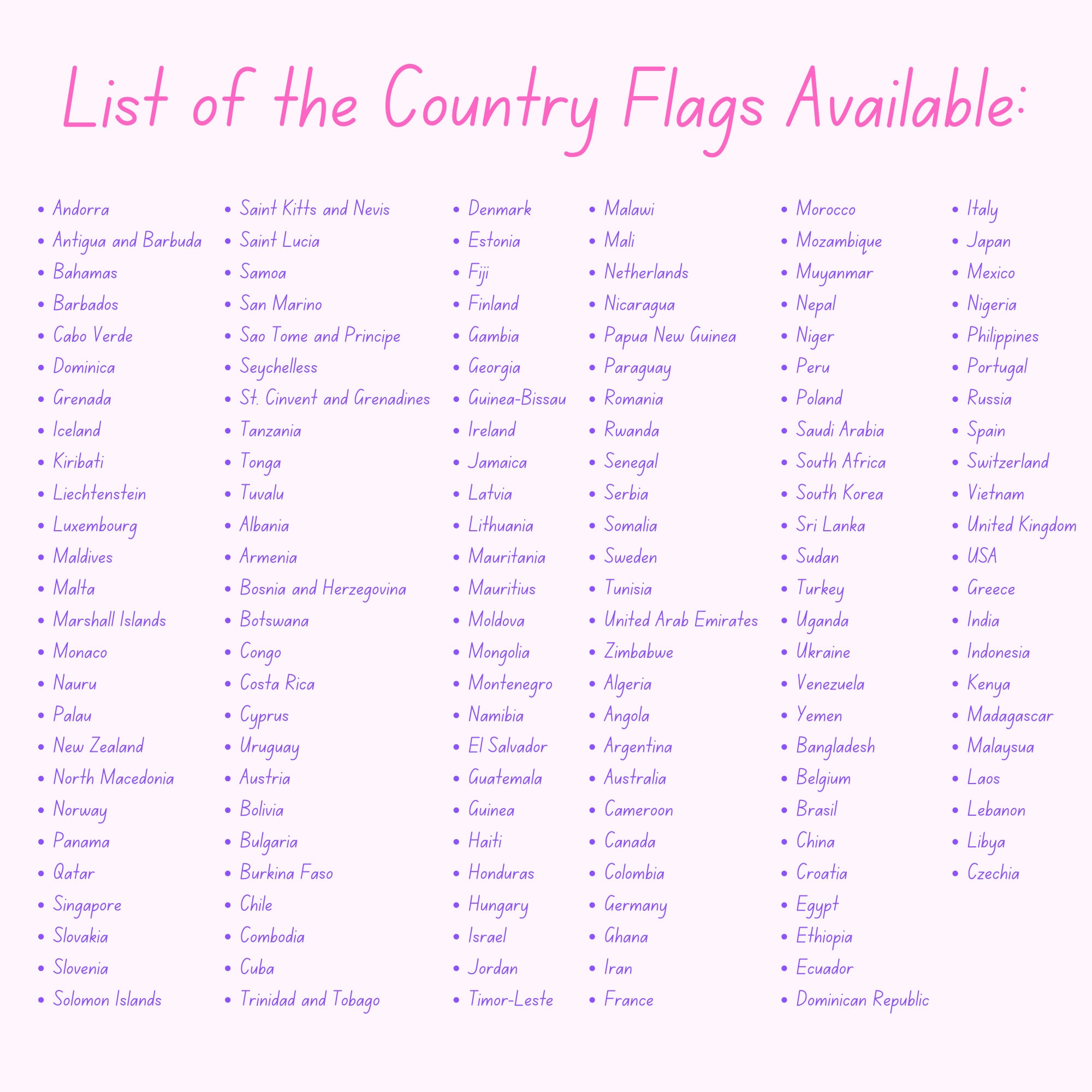 Pink Instagram Highlights Covers Country Flags Instagram Highlights ...