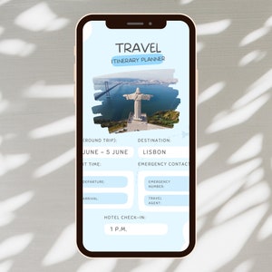 Itinerary Travel Template for Travel Agents Packing List Canva Editable ...