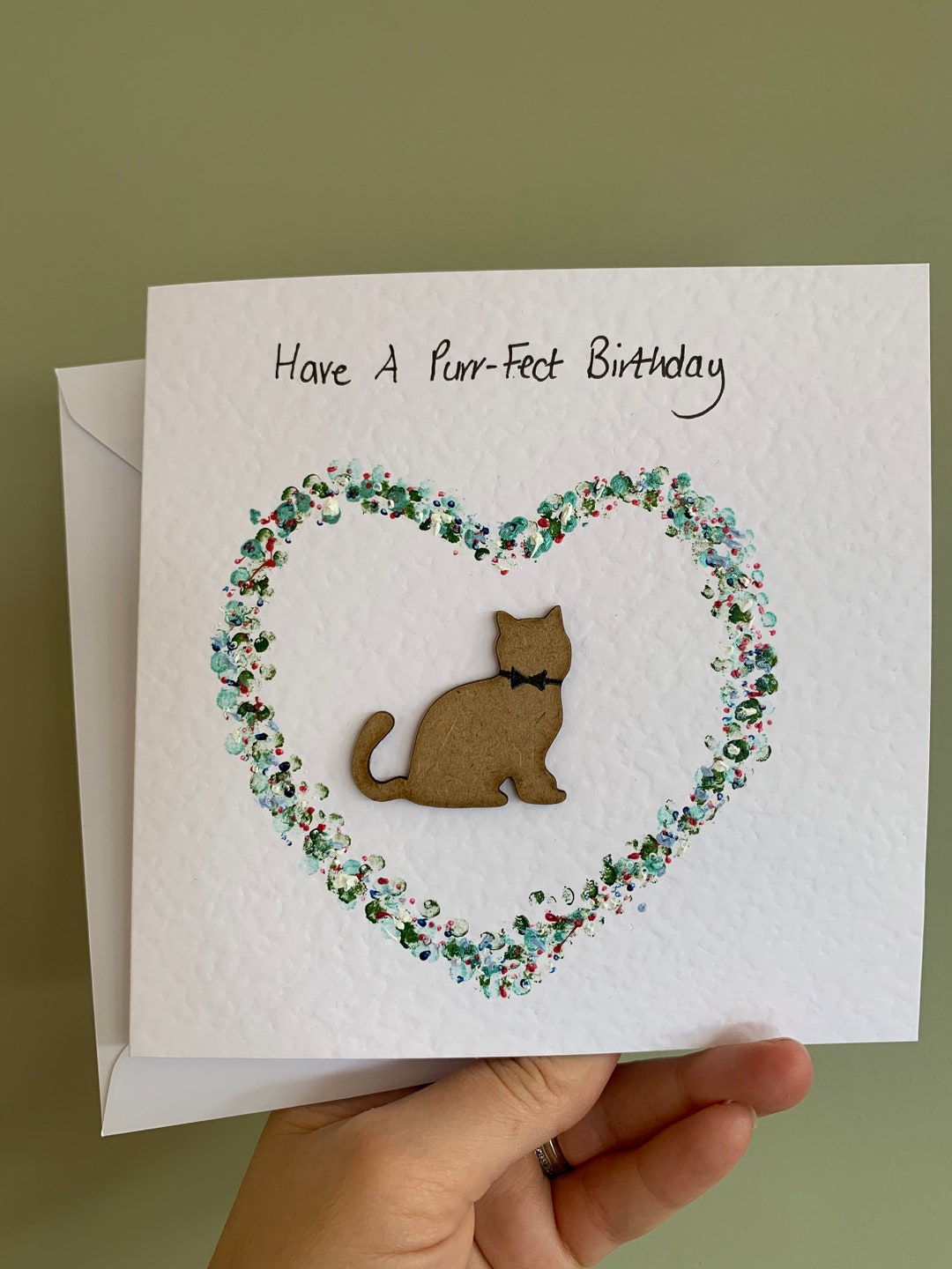 Handmade Cat Birthday Card, Purrfect Birthday Card, Someone Special ...