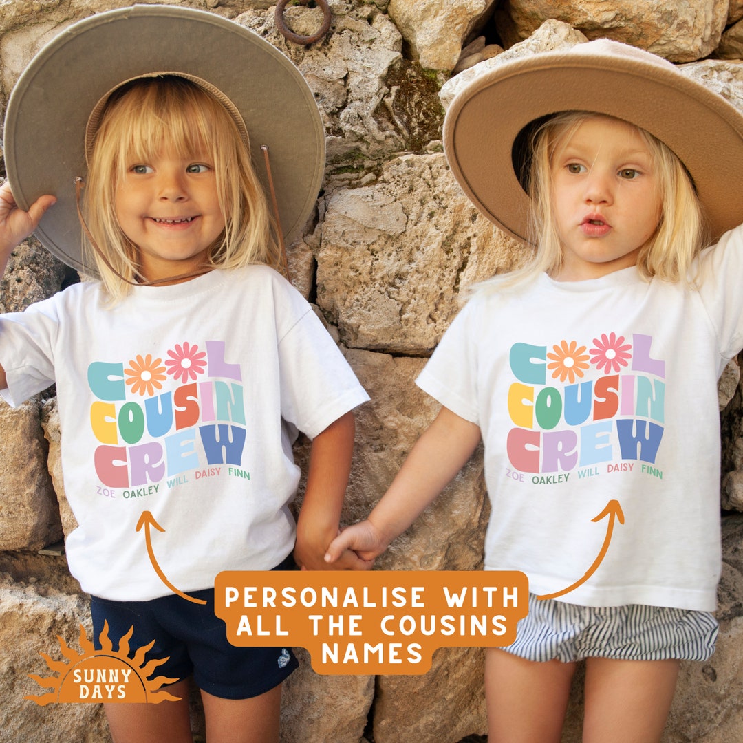 Personalised Cool Cousin Crew Shirt for Matching Family Outfit for ...