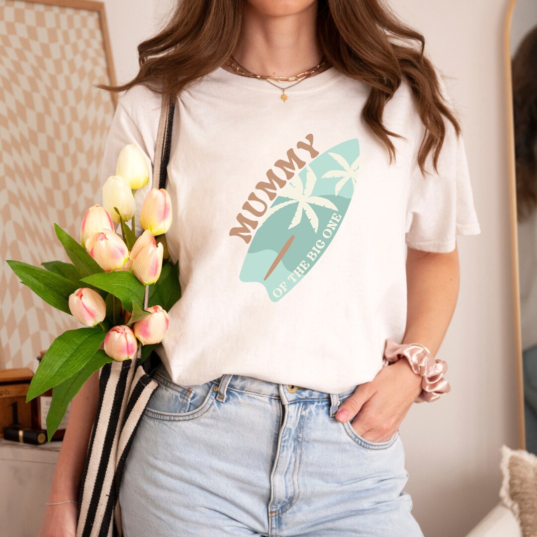 Mummy of the Big One Surfer Shirt for First Birthday Party Matching ...