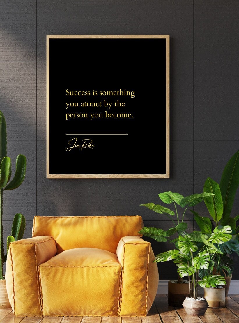 Jim Rohn Quote Digital Wall Art Print Succes is Something You Attract ...