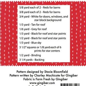 Barns and Rooster - 2 Quilting Patterns - Gingber's Red Barns & Mckenna Ryan's All Cooped Up - Etsy