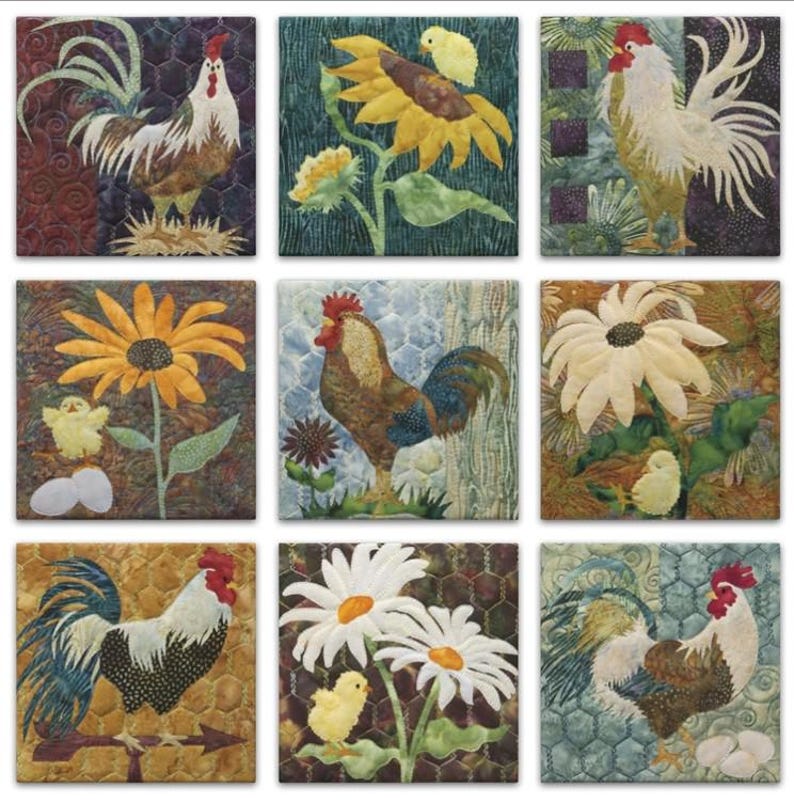 Barns and Rooster - 2 Quilting Patterns - Gingber's Red Barns & Mckenna ...