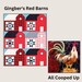 Barns and Rooster 2 Quilting Patterns Gingber's Red Barns & Mckenna ...