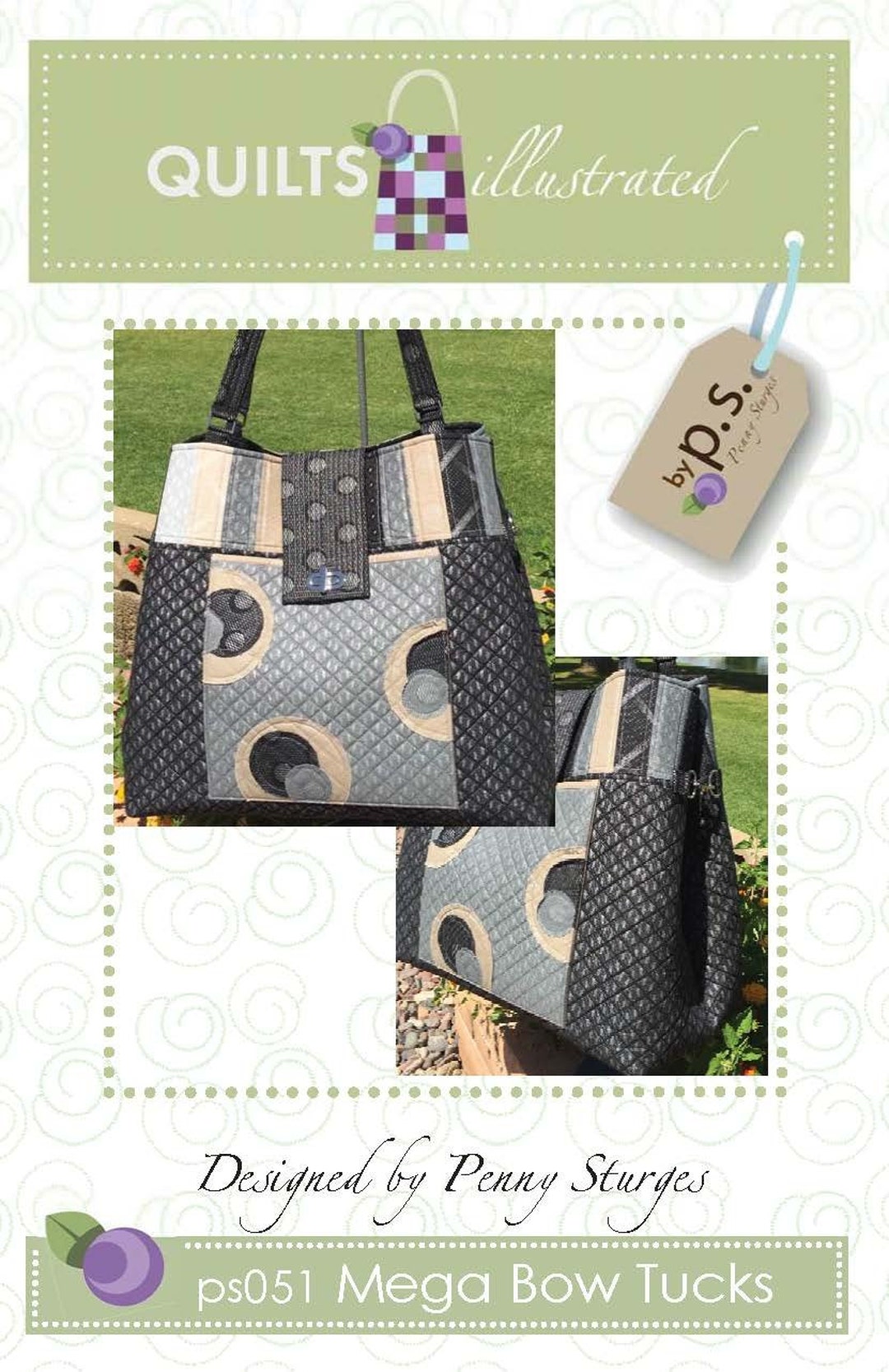 Mega Bow Tucks Purse Pattern Quilts Illustrated by Penny Sturges - Etsy