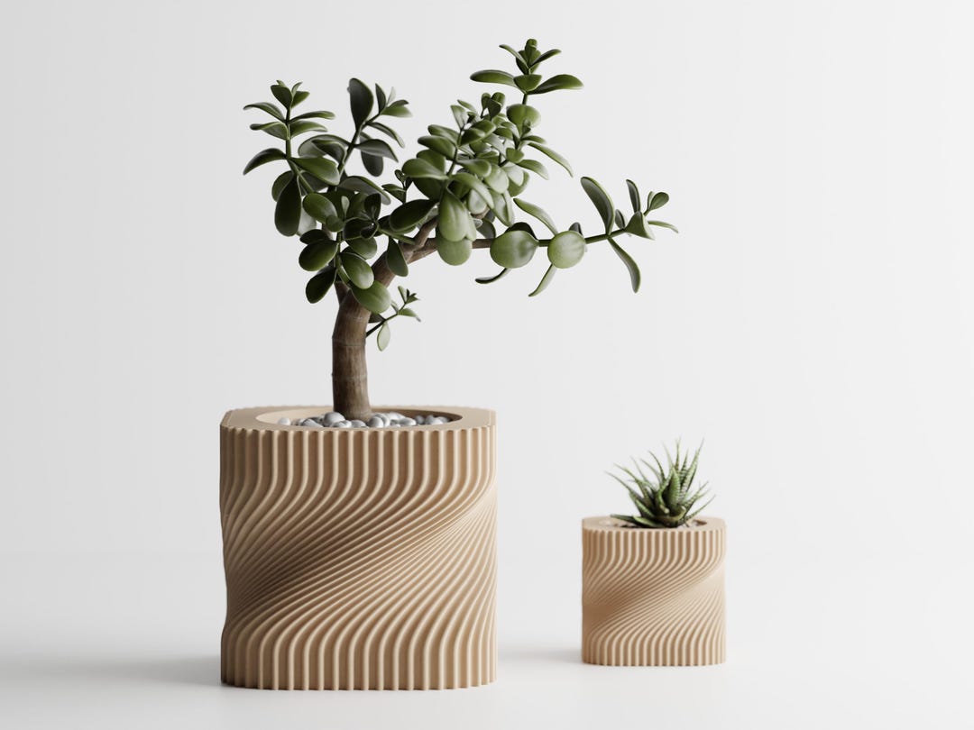 Wavy 3D Printed Plant Pot: Modern Eco-friendly Planter - Etsy