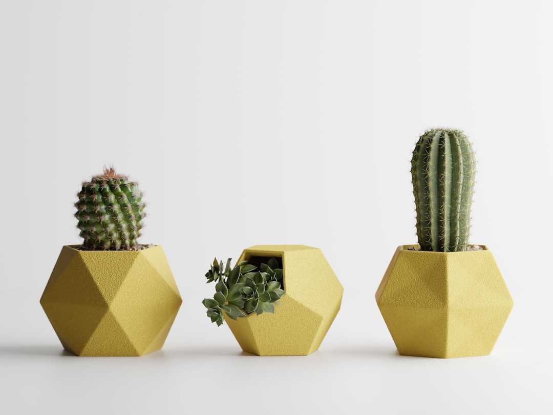 3xgeometric Pots Planters – Modern Cubic Plant Pot for Cactus | 3D ...