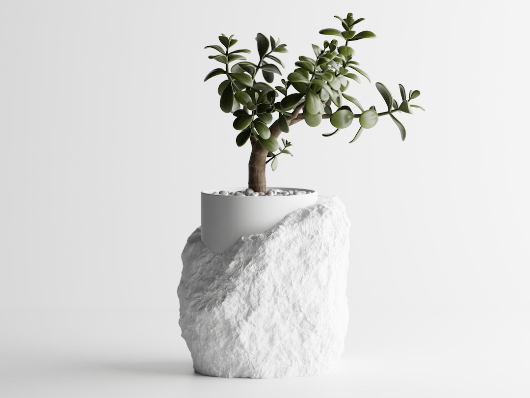 Modern Stone Nest Plant Pot: 3D Printed Eco-friendly Planter - Etsy