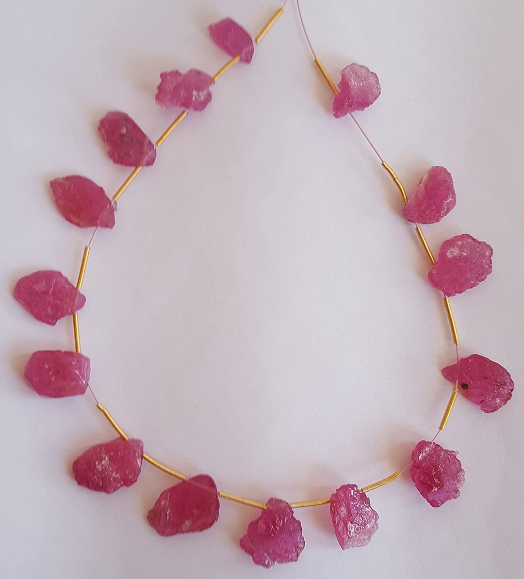 USA Stock ~~ Genuine Natural~~ Ruby Side Drill Rough ~~ 11-13 MM~~ 93 ...