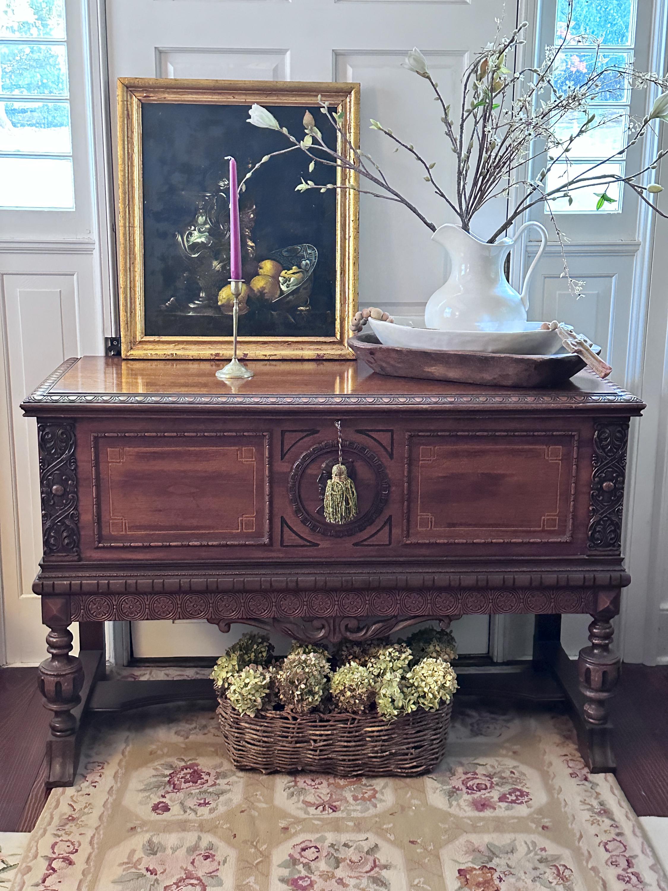 Antique cedar chest with legs store