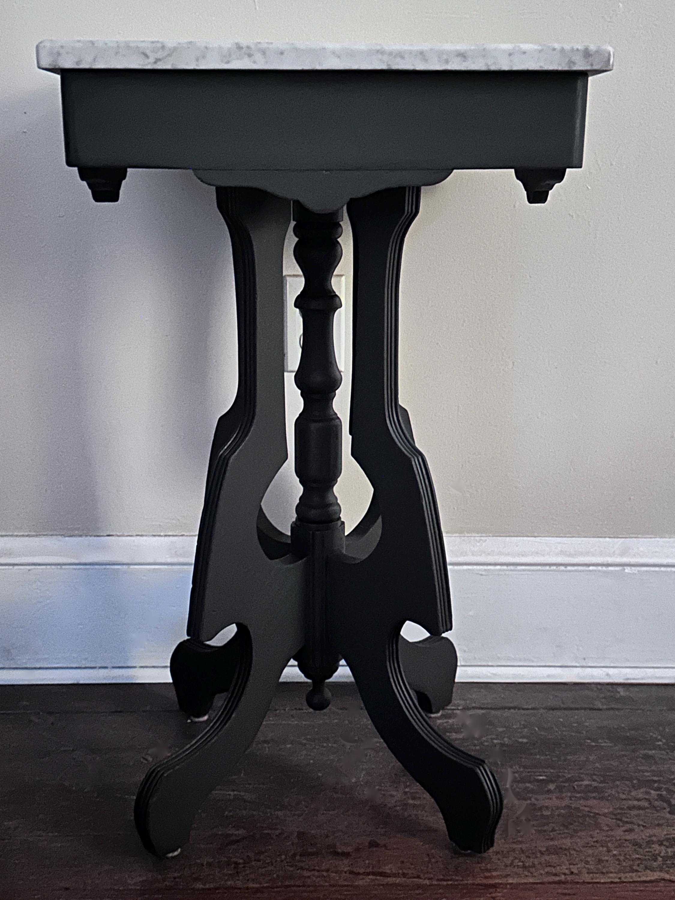 ANTIQUE VICTORIAN ACCENT Table | Eastlake Side Table | Marble Top ...