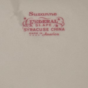 VINTAGE Federal Shape Syracuse China | Suzanne Pattern | Set of 46 ...