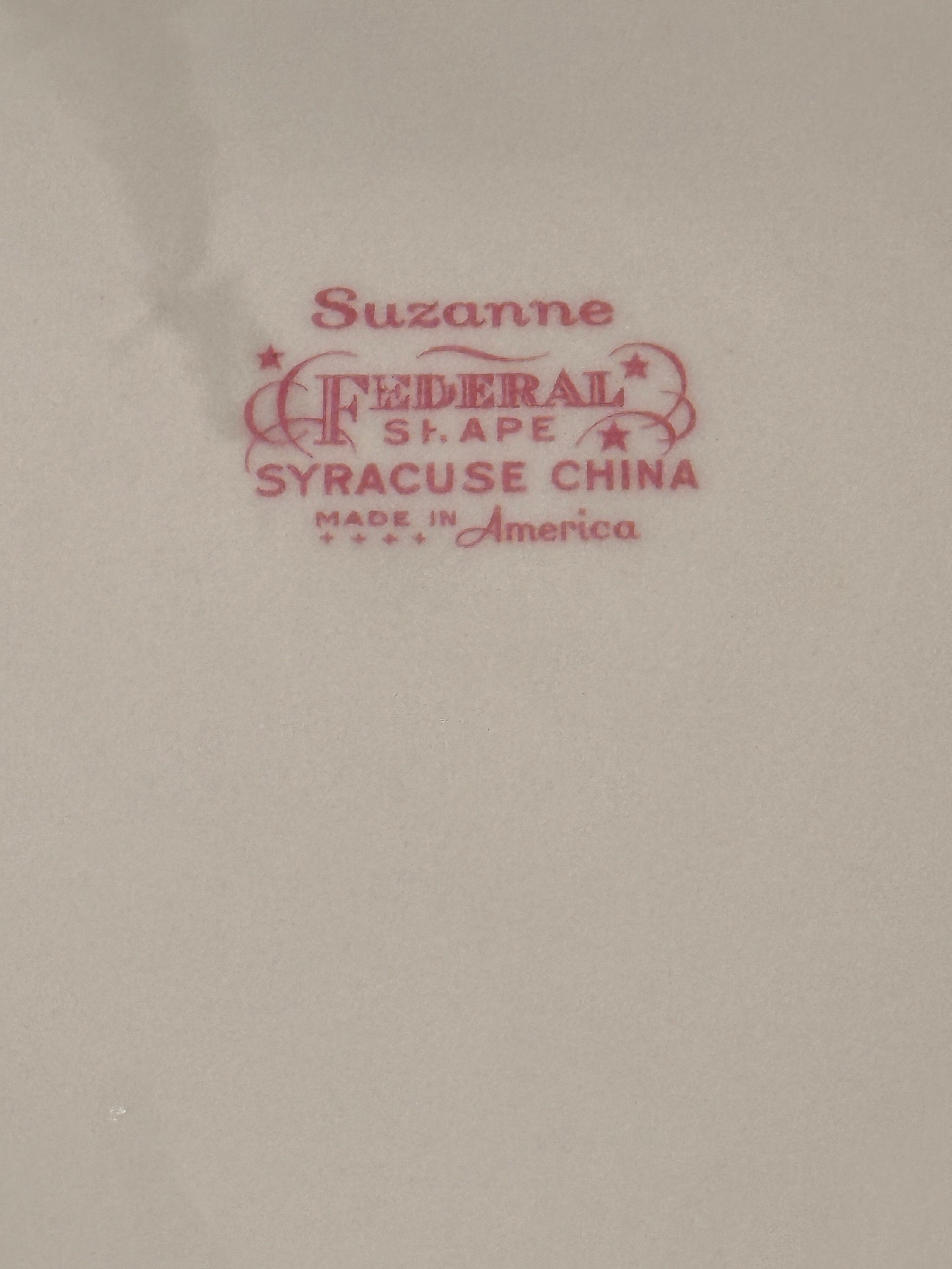 VINTAGE Federal Shape Syracuse China | Suzanne Pattern | Set of 46 Pieces | Fine China | Flower ...