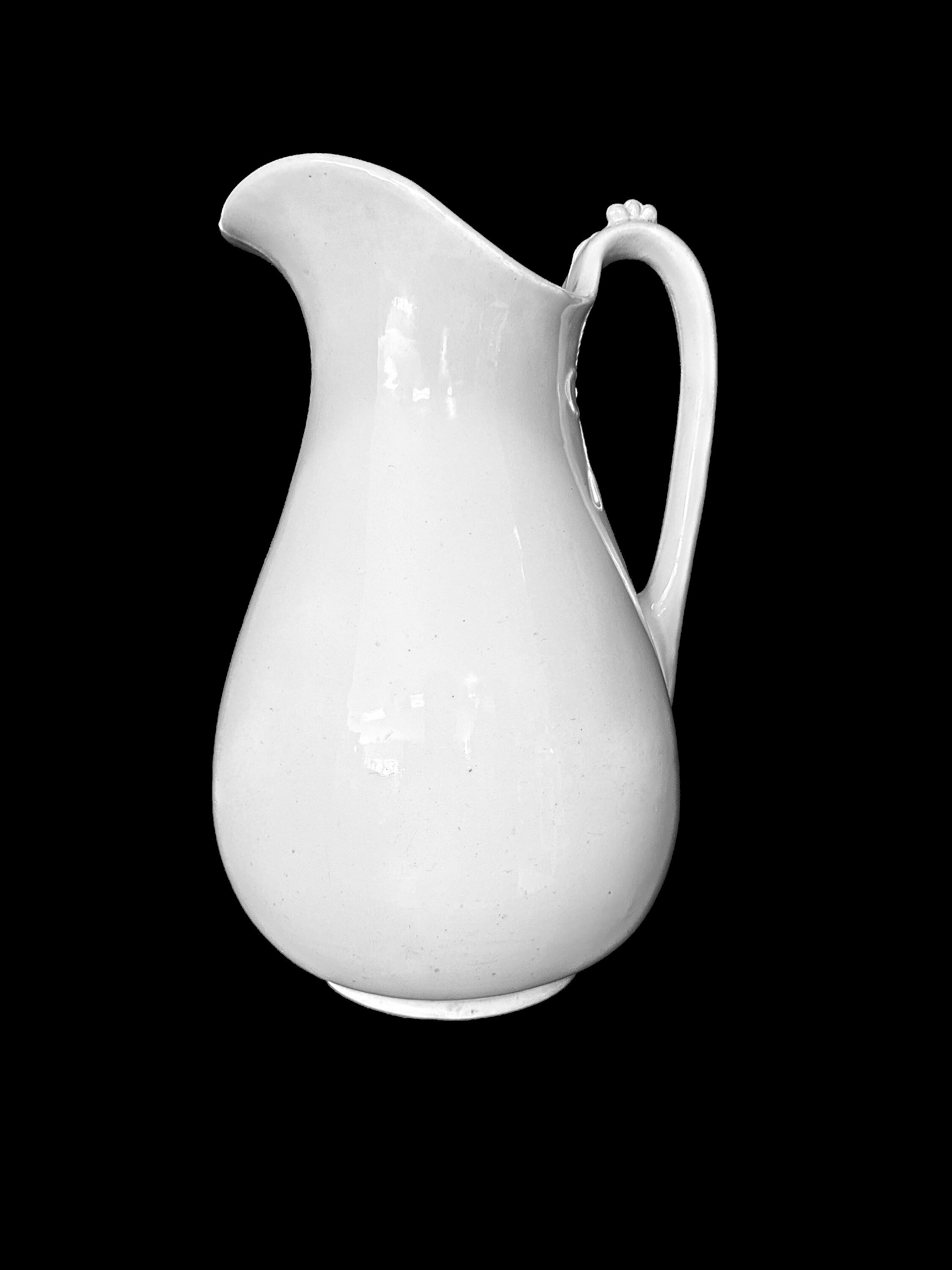 RARE Antique White Ironstone Pitcher Burgess & Goddard Pitcher Royal ... RARE Antique White Ironstone Pitcher Burgess & Goddard Pitcher Royal ...
