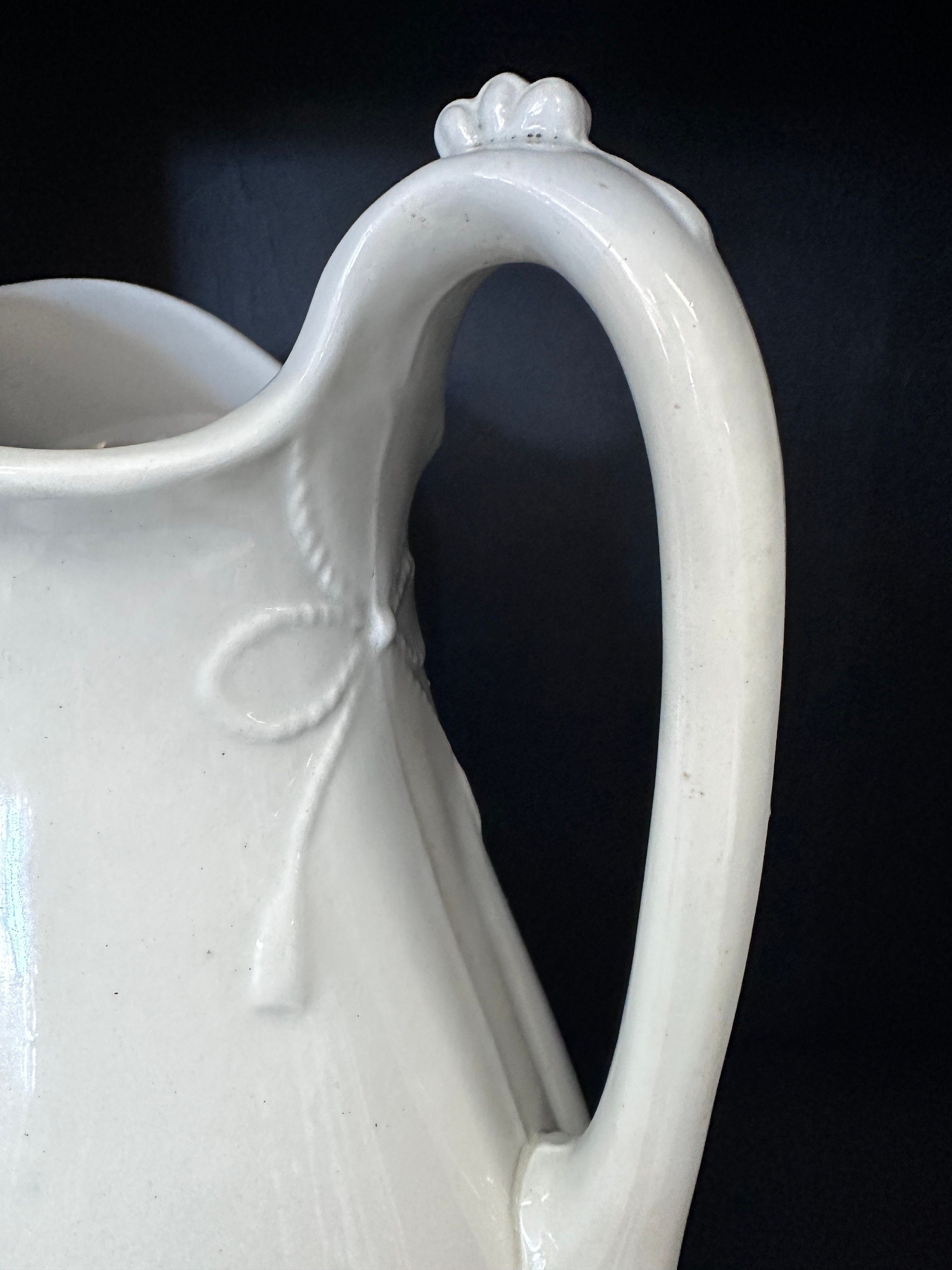 RARE Antique White Ironstone Pitcher Burgess & Goddard Pitcher Royal ... RARE Antique White Ironstone Pitcher Burgess & Goddard Pitcher Royal ...