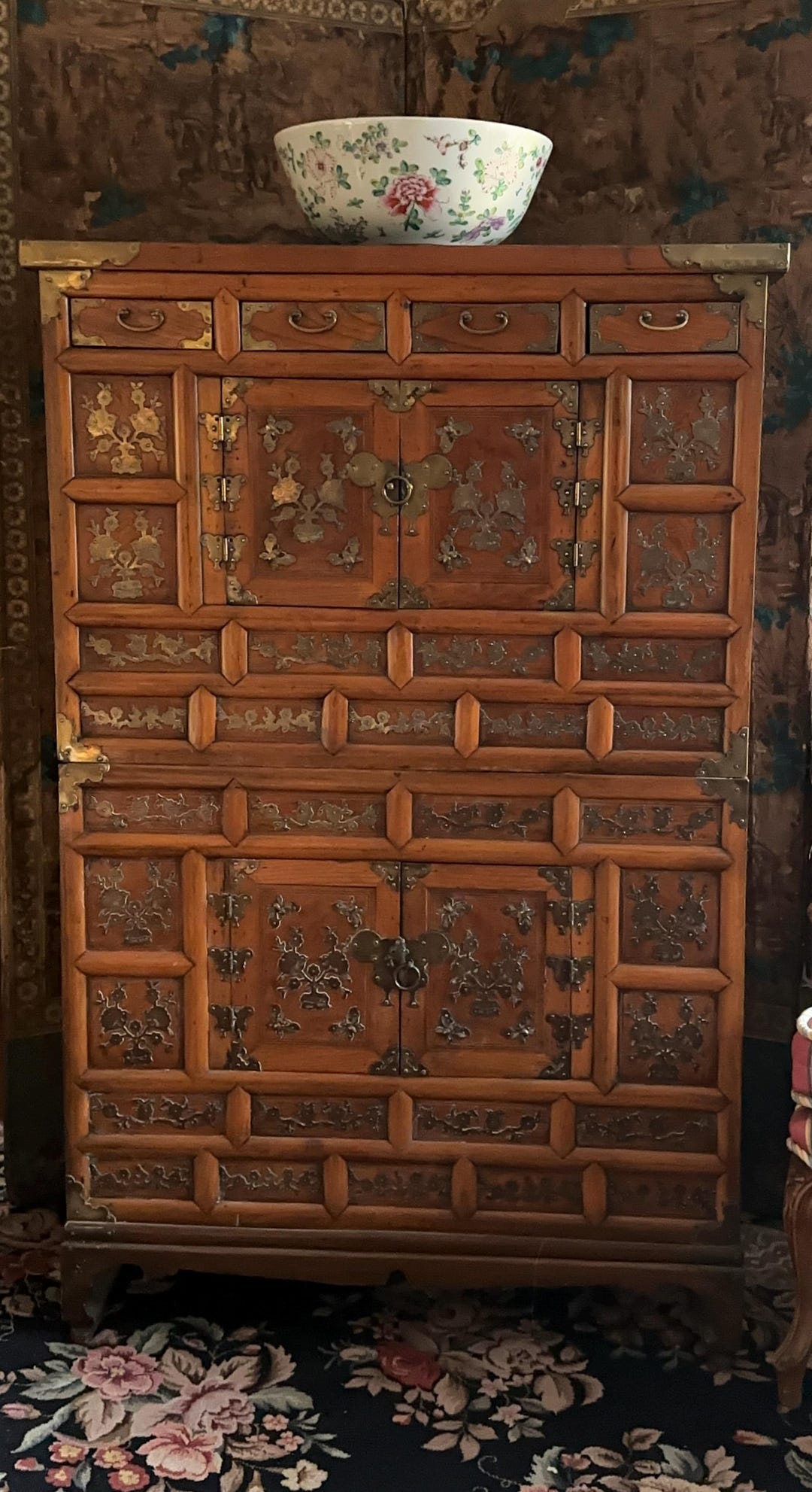 ANTIQUE KOREAN TANSU Wedding Chest | Antique Asian Cabinet | Asian ...