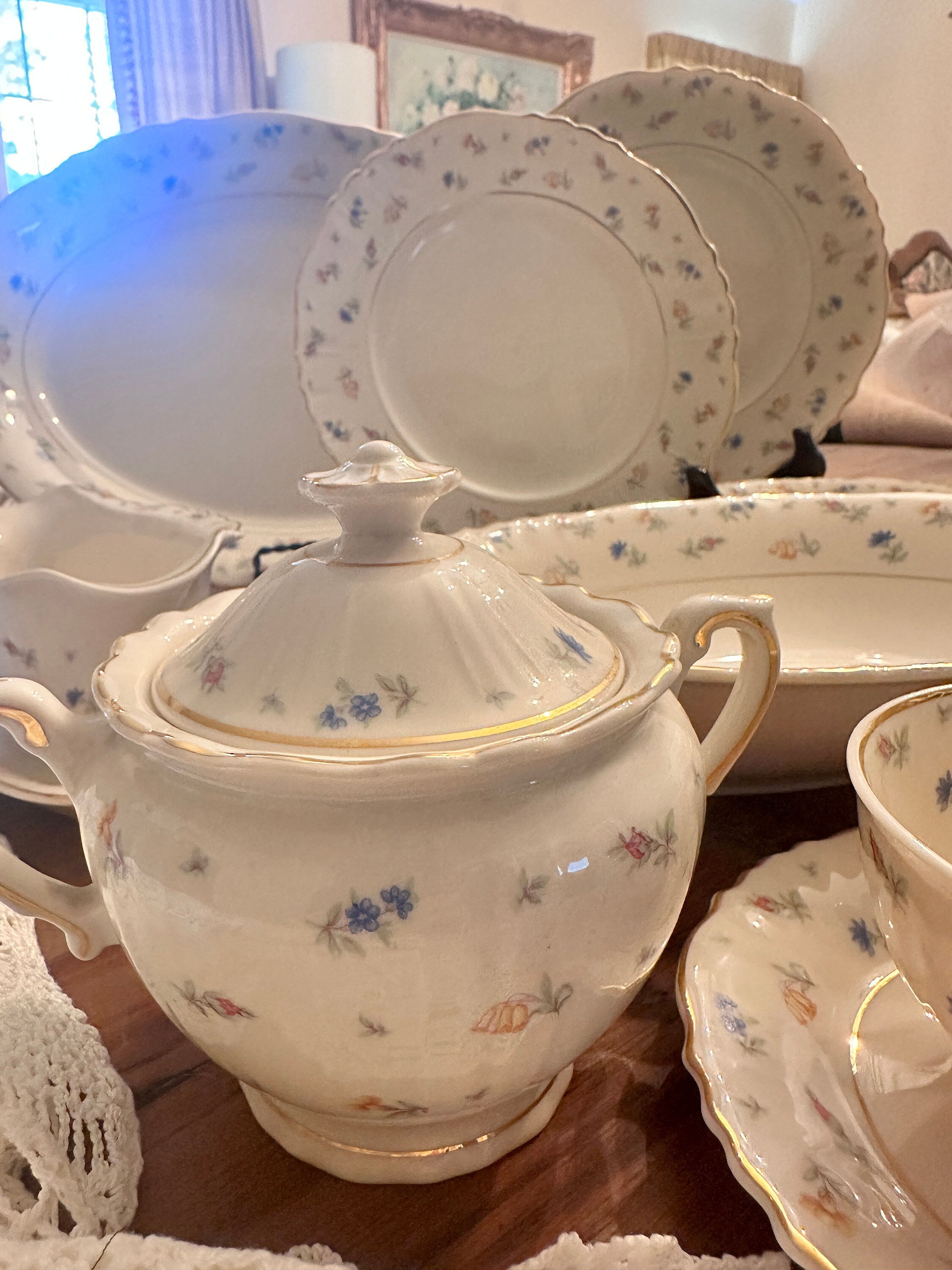 VINTAGE Federal Shape Syracuse China | Suzanne Pattern | Set of 46 Pieces | Fine China | Flower ...