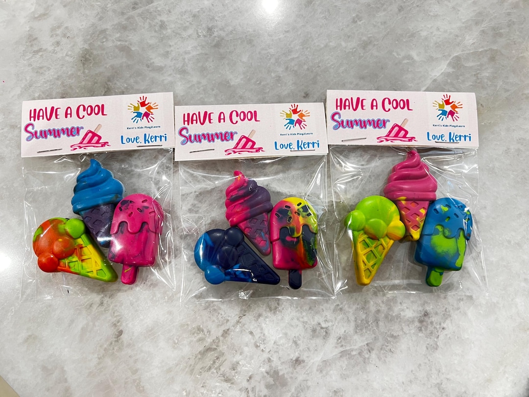 Ice Cream Crayon Favors! End of the School Year Class Gifts! - Etsy