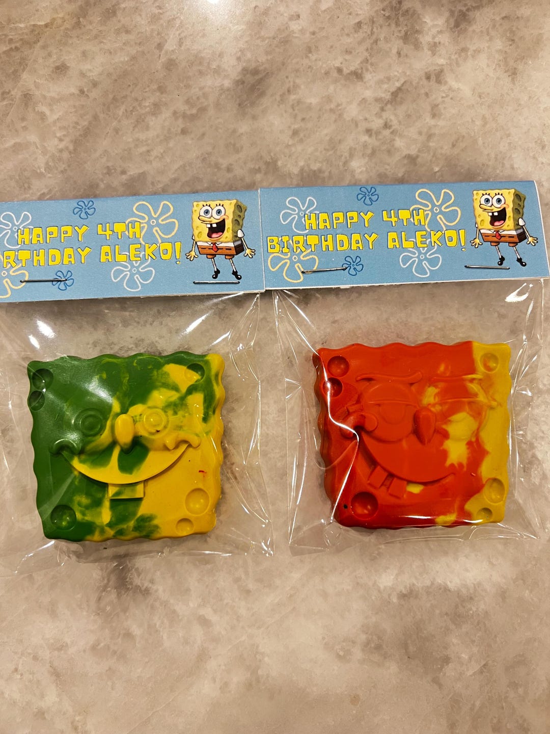 Spongebob Crayon Favors - Etsy