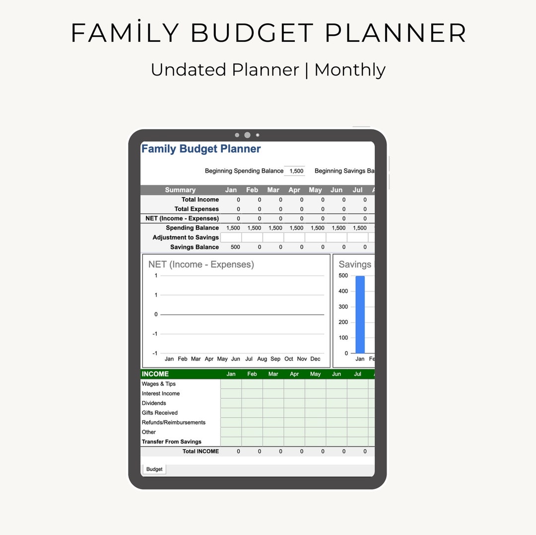 Ultimate Family Budget Planner User-friendly Budget - Etsy