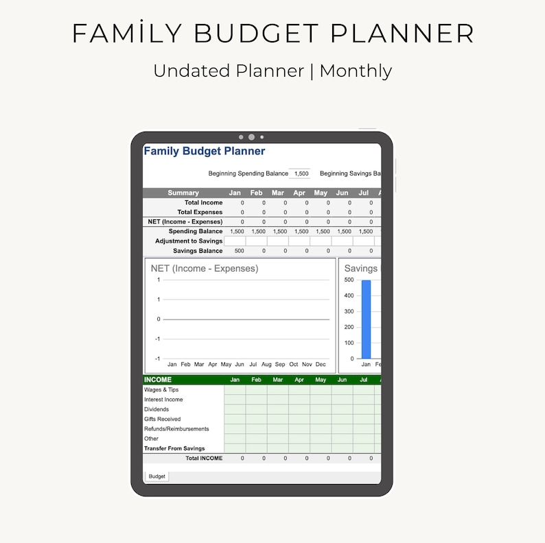 Ultimate Family Budget Planner User-friendly Budget - Etsy