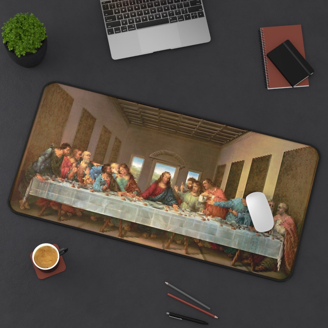 The Last Supper Leonardo Da Vinci Pixel Art Long Gaming Mousepad/desk ...