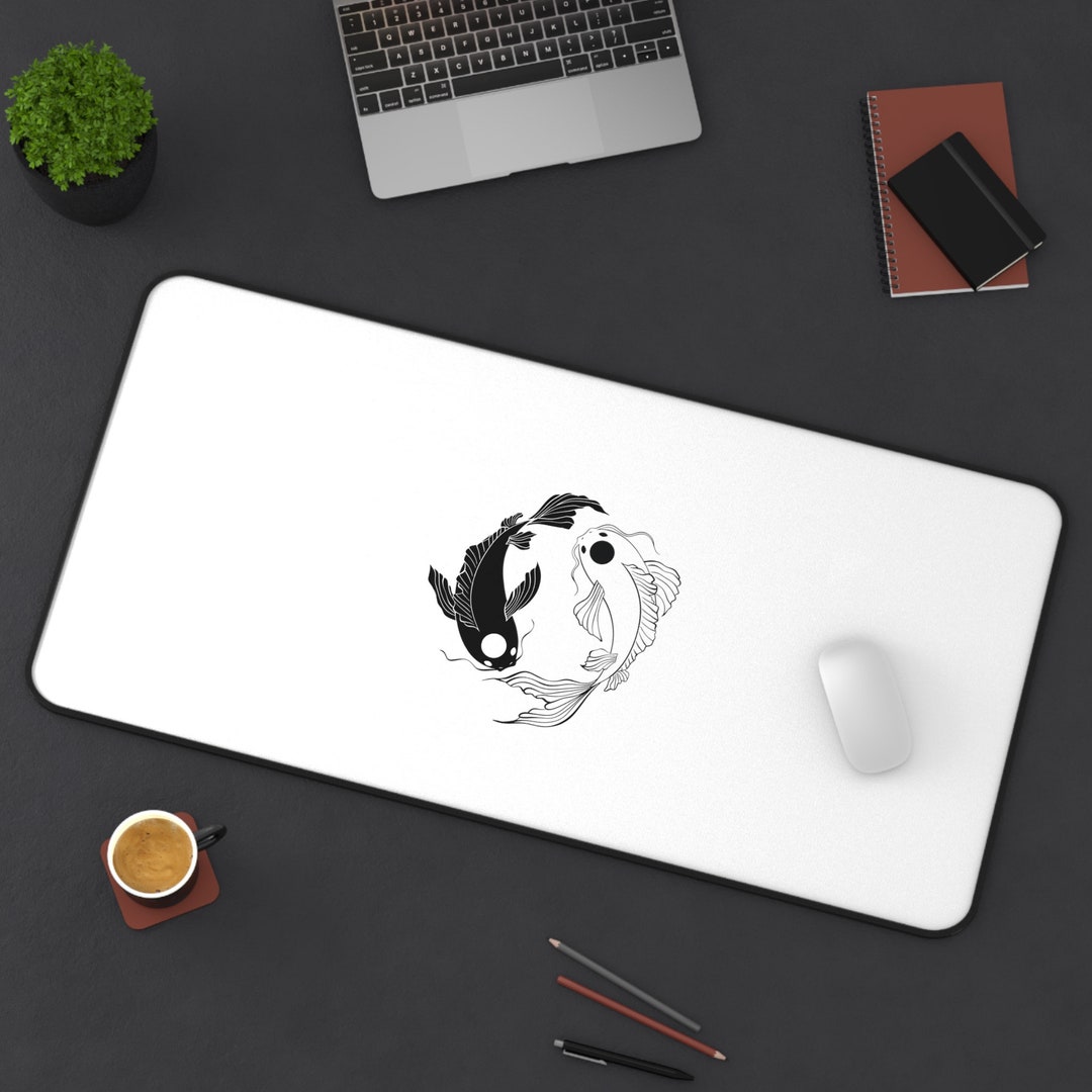 Yin Yang Koi Fish Long Gaming Mousepad/desk Mat/play Mat - Etsy