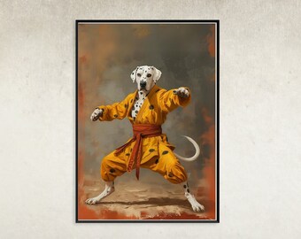 Bullmastiff Dog Martial Artist in White Judogi: Judo & Karate Poster ...