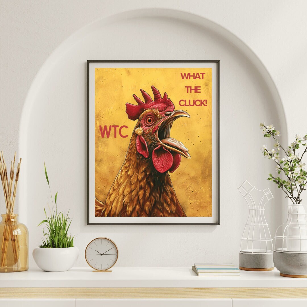 Sarcastic Chicken Art for Your Kitchen, Hilarious Restaurant Sign Print ...