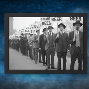 Prohibition Wall Art, Beer Protest, Bar Cart Kitchen, Vintage Décor ...