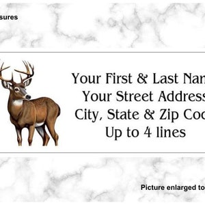 Return Mailing Address Labels Buck Deer 10 Point Hunting Set of 150 ...