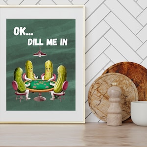 Pickle Poker Game Wall Art, Printable Décor, Pickle Print, Office Wall ...