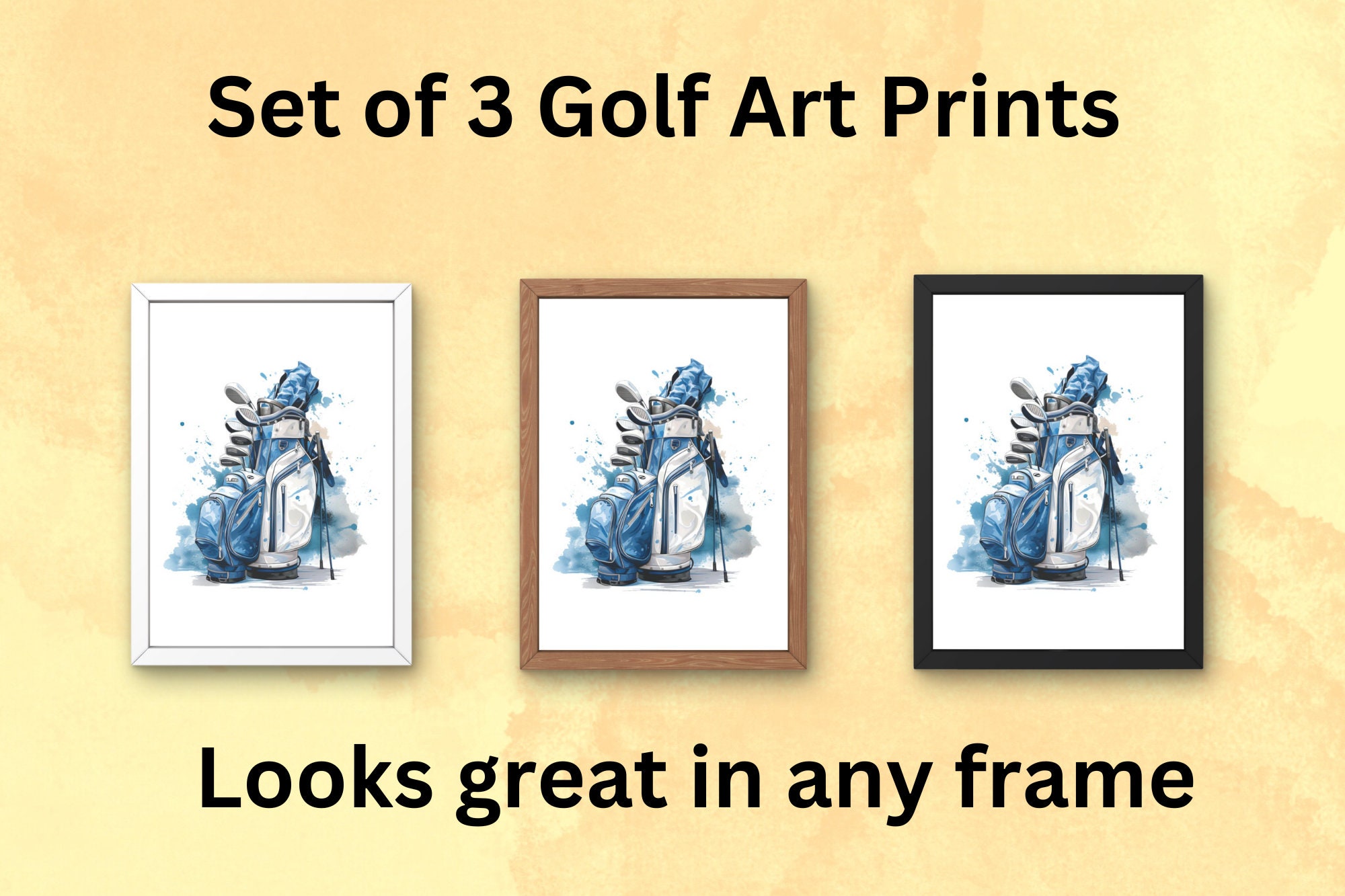 Golf Prints, Golfing Poster, Golfer Wall Art, Sports Decor, Gift, Golf ...