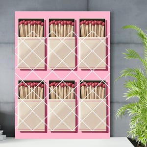 Blank Matchbook Template Pink Dorm Room Girly | Create Your Own ...