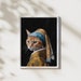 Girl With A Pearl Earring Johannes Vermeer Parody Wall Art Digital ...