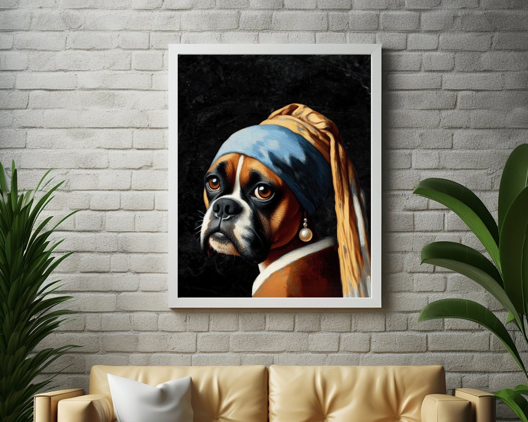Girl With A Pearl Earring Johannes Vermeer Parody Wall Art Digital ...