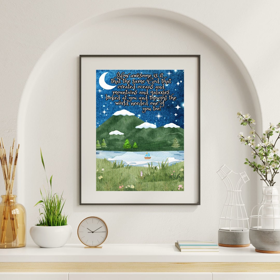 Same God Creation: Inspirational Wall Art for Nursery Encouragement ...