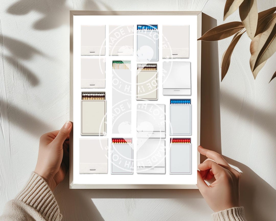 Blank Matchbook Template Create Your Own Customized Matchbox Art ...