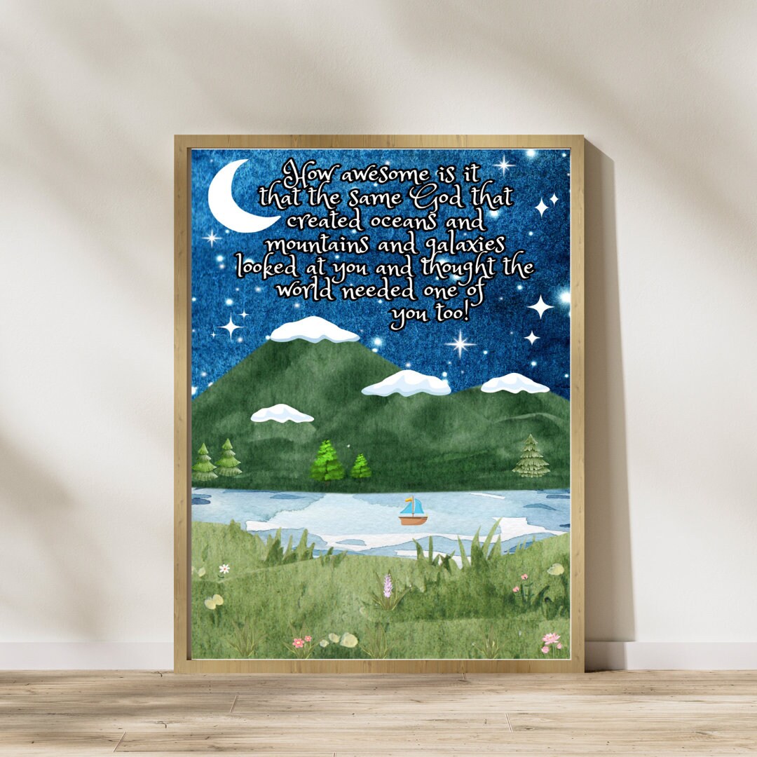 Same God Creation: Inspirational Wall Art for Nursery Encouragement ...