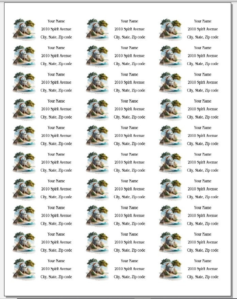 Set of 150 Beach House Scene Summer 6 Designs You Choose Style Return ...