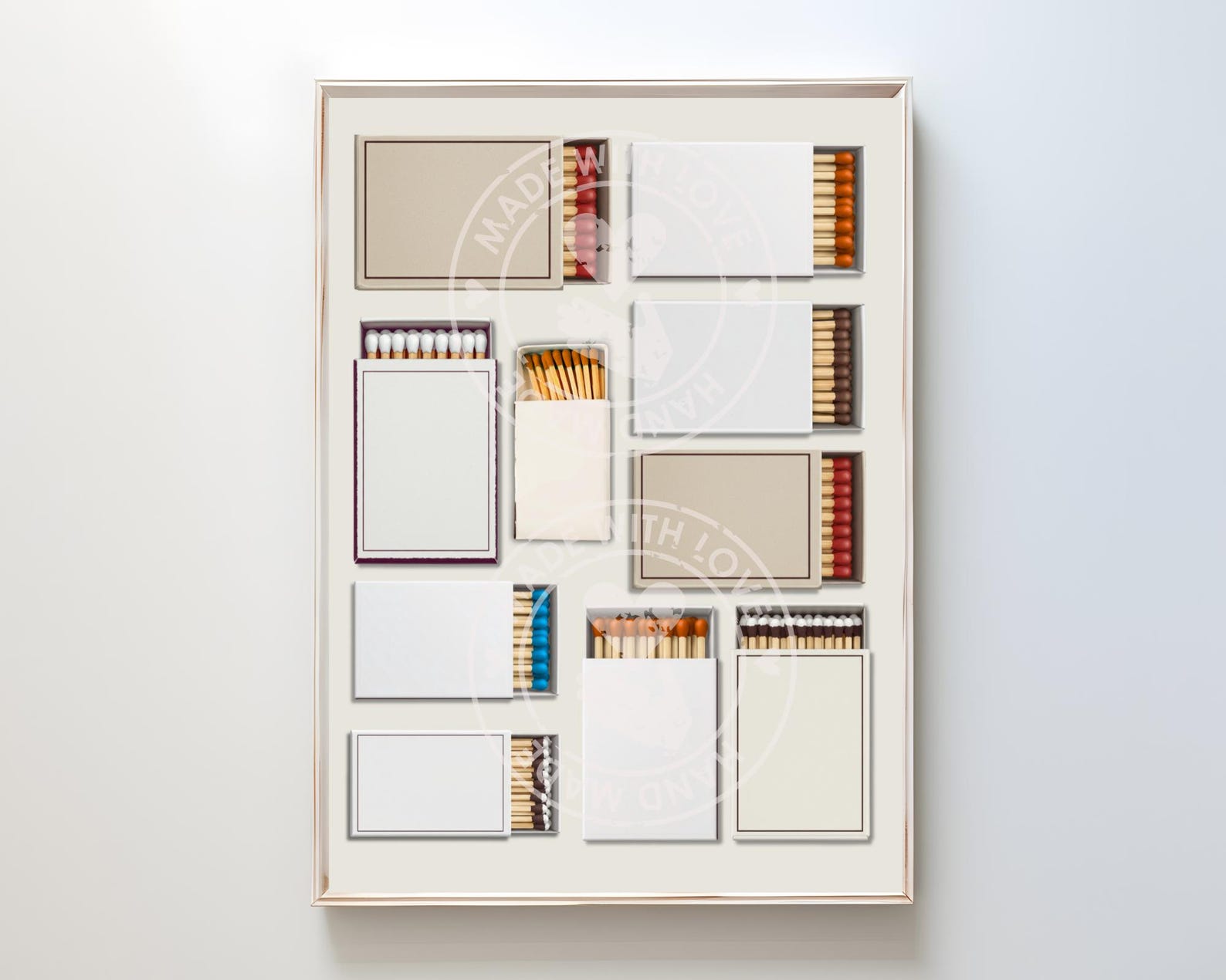 Blank Matchbook Template Neutral, Create Your Own, Customized Matchbox ...