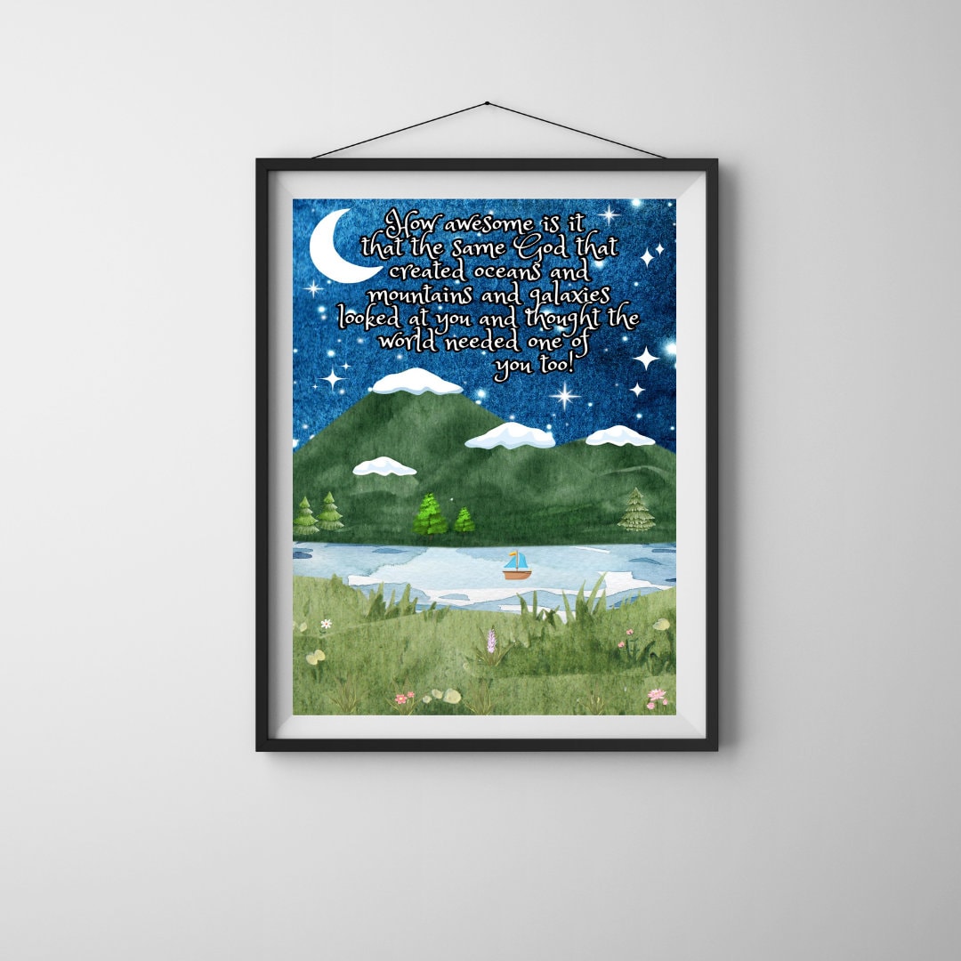 Same God Creation: Inspirational Wall Art for Nursery Encouragement ...